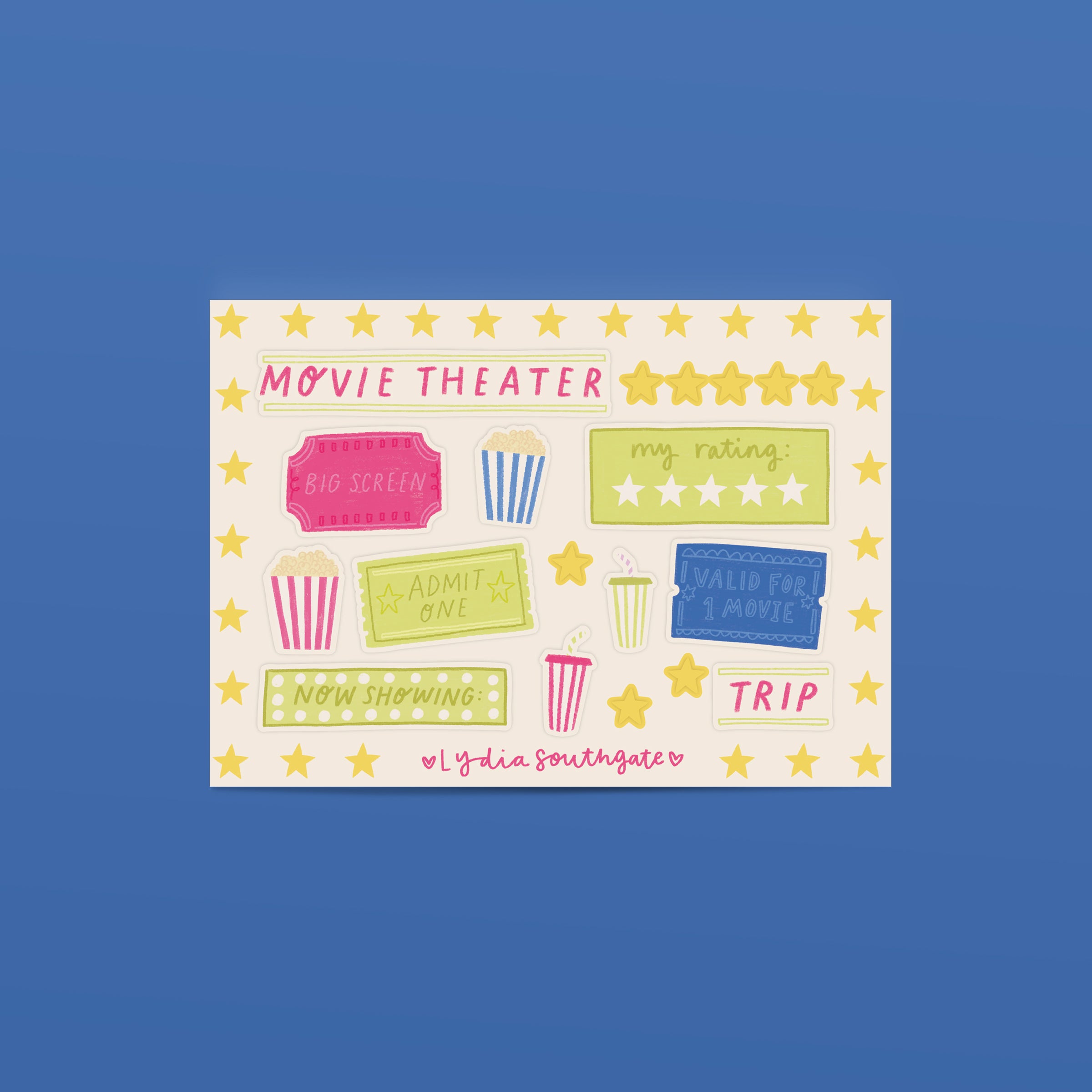 Movie Theater Mini Sticker Sheet – lydia southgate