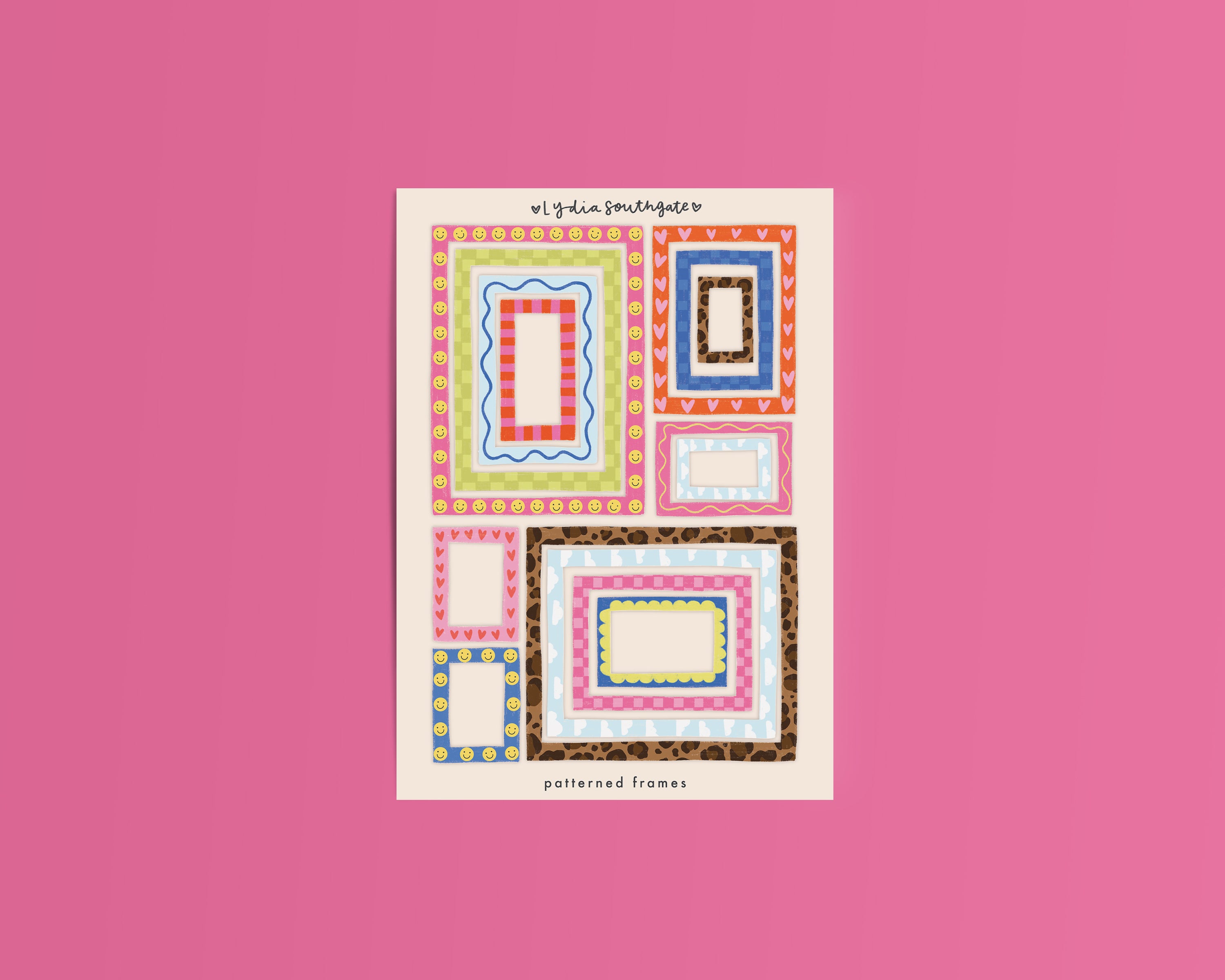 Patterned Frames Sticker Sheet – lydia southgate