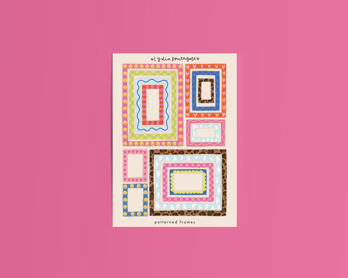 Patterned Frames Sticker Sheet – lydia southgate